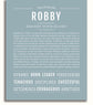 Robby Personalized Name Meaning Art Prints – Name Stories