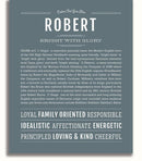 Robert Personalized Name Meaning Art Prints – Name Stories