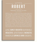 Robert Personalized Name Meaning Art Prints – Name Stories
