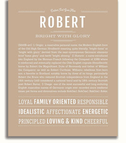 Robert | Name Art Print – Name Stories