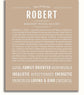 Robert Personalized Name Meaning Art Prints – Name Stories
