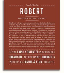 Robert | Name Art Print – Name Stories