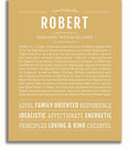 Robert Personalized Name Meaning Art Prints – Name Stories