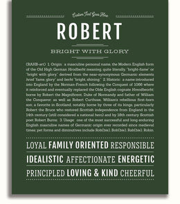 Robert | Name Art Print – Name Stories