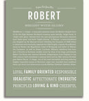 Robert Personalized Name Meaning Art Prints – Name Stories