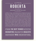 Roberta | Name Art Print – Name Stories