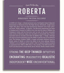 Roberta | Name Art Print – Name Stories