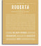 Roberta | Name Art Print – Name Stories