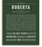 Roberta Personalized Name Meaning Art Prints – Name Stories