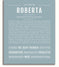 Roberta | Name Art Print – Name Stories