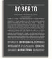 Roberto | Name Art Print – Name Stories