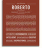 Roberto | Name Art Print – Name Stories
