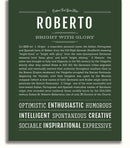 Roberto | Name Art Print – Name Stories