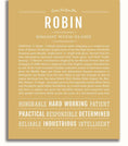 Robin (female) | Name Art Print – Name Stories