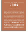 Robin (male) | Name Art Print – Name Stories