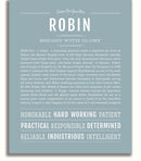Robin Personalized Name Meaning Art Prints – Name Stories