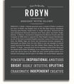 Robyn | Name Art Print – Name Stories