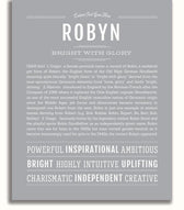 Robyn | Name Art Print – Name Stories