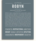 Robyn | Name Art Print – Name Stories