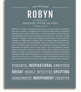 Robyn | Name Art Print – Name Stories