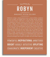 Robyn | Name Art Print – Name Stories