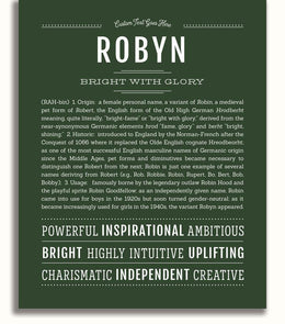 Robyn | Name Art Print – Name Stories