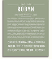 Robyn | Name Art Print – Name Stories