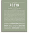 Robyn | Name Art Print – Name Stories