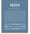 Robyn Personalized Name Meaning Art Prints – Name Stories