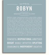 Robyn | Name Art Print – Name Stories