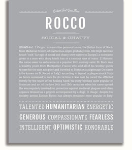 Rocco | Name Art Print – Name Stories