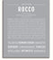 Rocco Personalized Name Meaning Art Prints – Name Stories