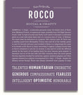 Rocco | Name Art Print – Name Stories