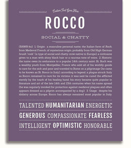 Rocco | Name Art Print – Name Stories