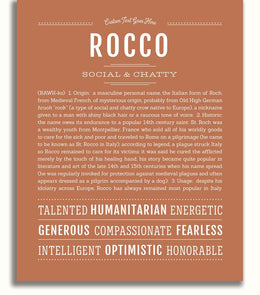 Rocco | Name Art Print – Name Stories