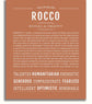 Rocco | Name Art Print – Name Stories