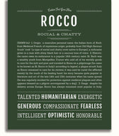 Rocco Personalized Name Meaning Art Prints – Name Stories