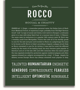 Rocco | Name Art Print – Name Stories
