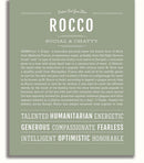 Rocco | Name Art Print – Name Stories