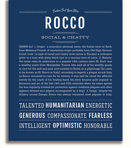 Rocco | Name Art Print – Name Stories