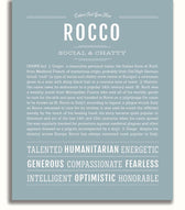 Rocco Personalized Name Meaning Art Prints – Name Stories