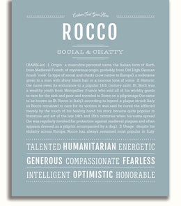 Rocco | Name Art Print – Name Stories