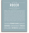 Rocco | Name Art Print – Name Stories