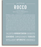 Rocco Personalized Name Meaning Art Prints – Name Stories