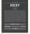Rocky | Name Art Print – Name Stories