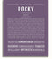 Rocky | Name Art Print – Name Stories