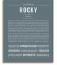 Rocky | Name Art Print – Name Stories