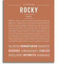 Rocky | Name Art Print – Name Stories