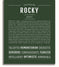 Rocky | Name Art Print – Name Stories