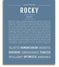 Rocky Personalized Name Meaning Art Prints – Name Stories
